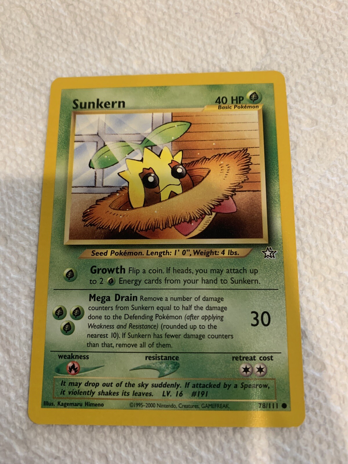 SUNKERN - Neo Genesis Set - 78/111 - Common - Pokemon Card - Unlimited ...
