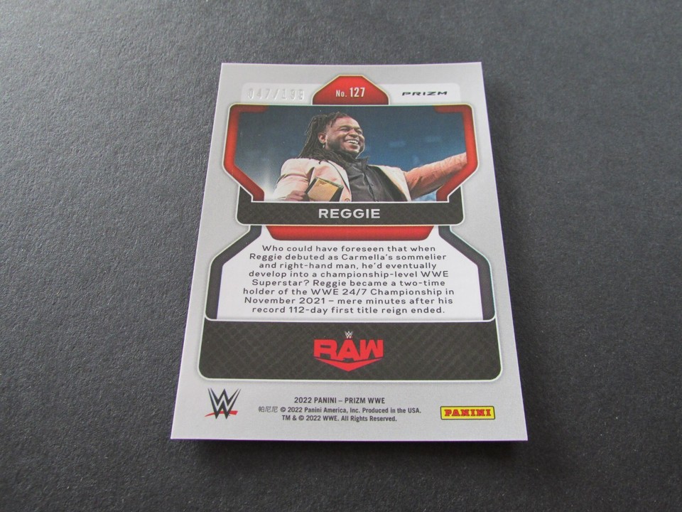 2022 Prizm WWE Reggie Card #127 Premium Box Set Prizm /199 | eBay