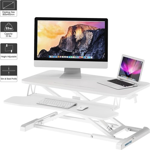 Adjustable Desk Stand Up Desk 36 inch - Monitor Mount Computer Stand ...