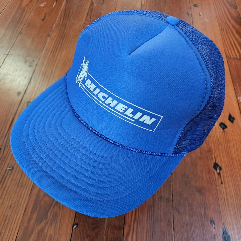 Vintage Michelin Man Tires Blue Foam Trucker Hat Nissin | eBay