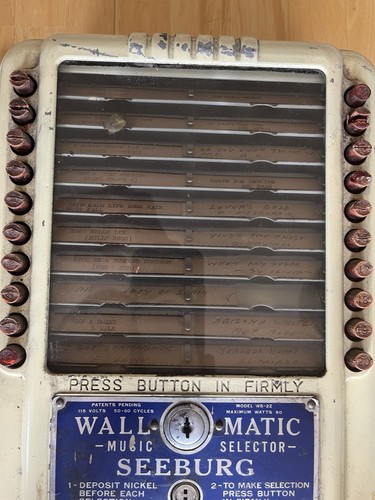 VINTAGE JUKEBOX WALLBOX SEEBURG WALL-O-MATIC MODEL WS-2Z BEETLE RARE ...