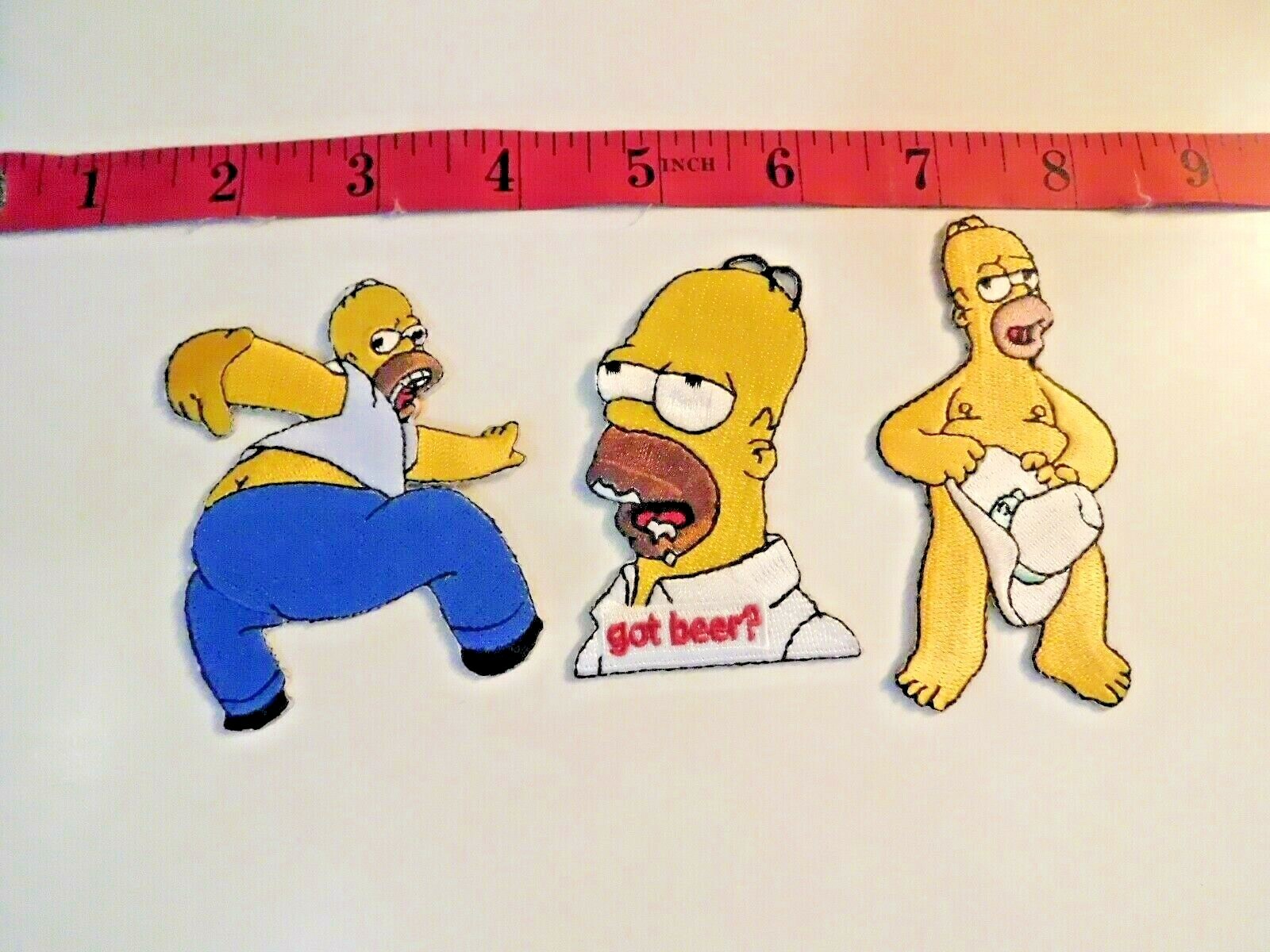 The Simpsons set of 3 patches Homer Simpson BX | eBay