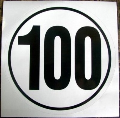 Geschwindigkeitsschild 100 km/h Aufkleber für Anhänger | eBay
