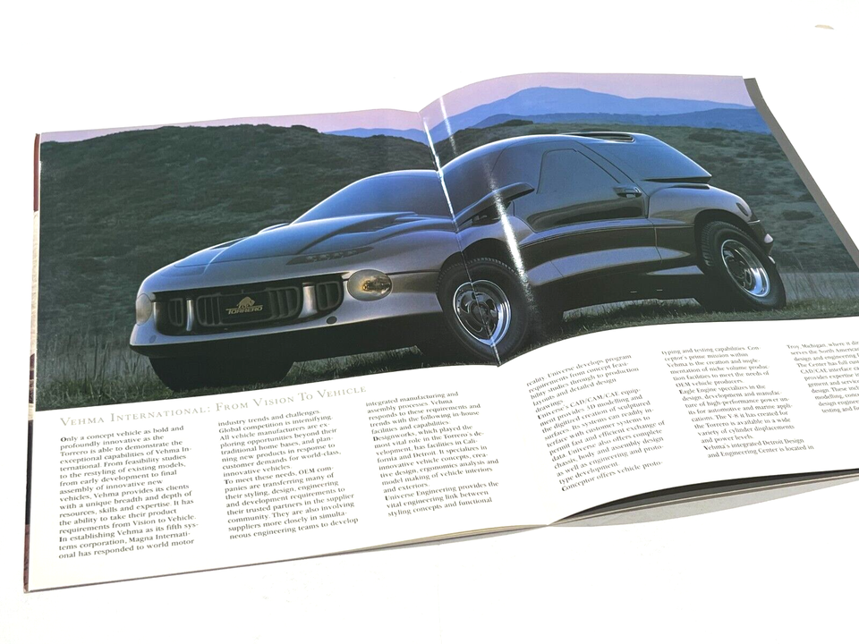 1989 Vehma Magna Torrero Concept Vehicle Brochure | eBay
