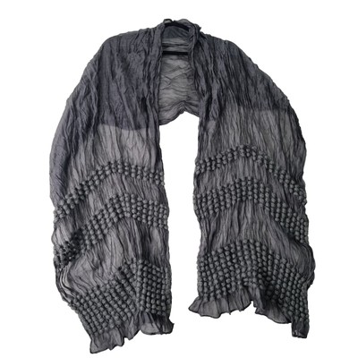 THREADZ Australia Scarf Grey Textured Rectangle In Excellent Clean ...