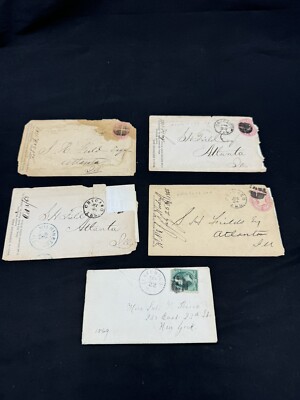 Lot of 5 Antique 1860s Stamped Envelopes, 4 with Letters | eBay
