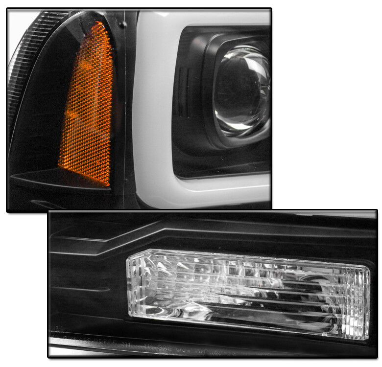 FOR 05-07 FORD F250 F350 SUPER DUTY LED PROJECTOR HEADLIGHT BLACK W/10K ...