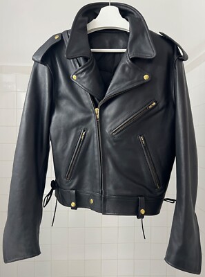 Mr S Leather IML Mens Black Deluxe Motorcycle Jacket Chest Size 44 L ...