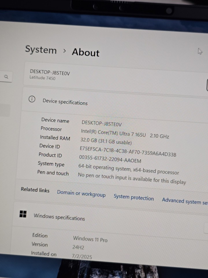 Dell Latitude 7450 14" FHD Core Ultra 7 165U 32GB RAM 512GB ProSupport ...