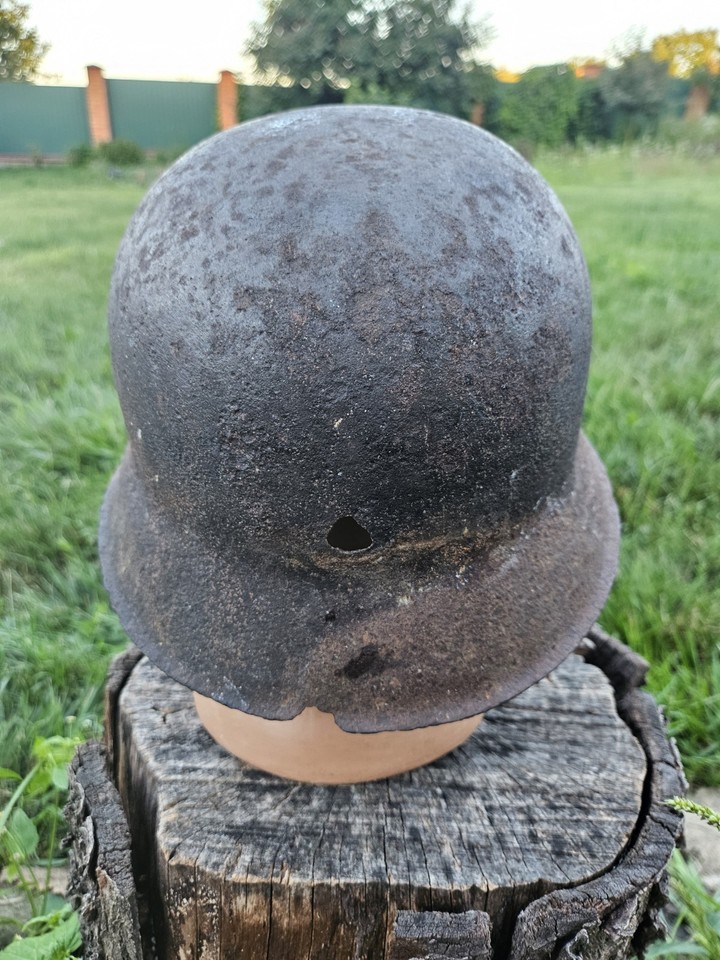 Original German Helmet M42/64 Wehrmacht Relic of Battlefield Burnt WW2 ...