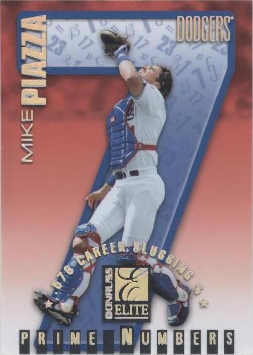 1998 Donruss Elite - Prime Numbers Mike Piazza Sample Fielding for sale ...