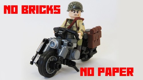 Digital Instructions for LEGO MOC WW2 Harley-Davidson Motorcycle in ...