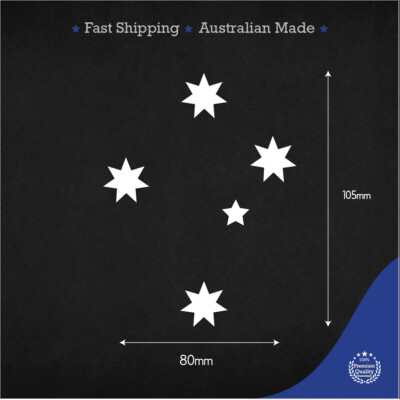 Australian Southern Cross star sticker Decal Vinyl white cut ready to ...
