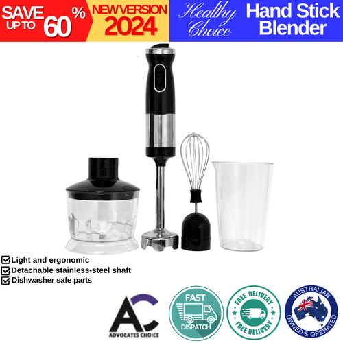 Healthy Choice Hand Blender Stick Mixer Puree Stainless Steel Food ...