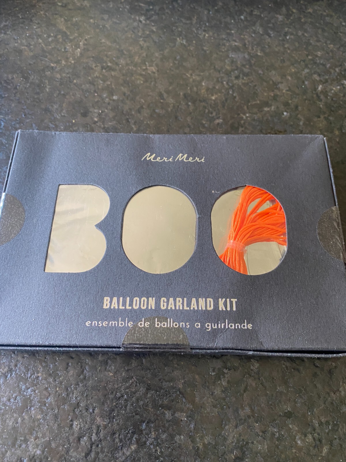 Meri Meri BOO 10 ft Foil Balloon Garland Kit Honeycomb Pinwheel ...