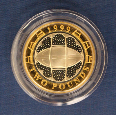 1999 Silver Proof £2 coin "Rugby World Cup" in Capsule | eBay UK