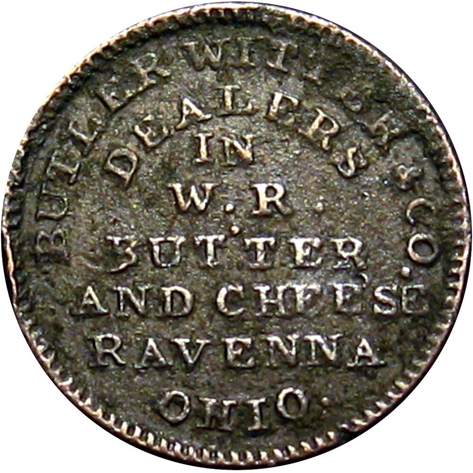 Ravenna Ohio Civil War Token Butler Witter & Co | eBay