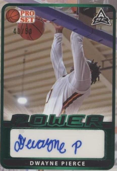 2021-22 Leaf Pro Set Power - Base Autographs Dwayne Pierce #BA-DP1 ...