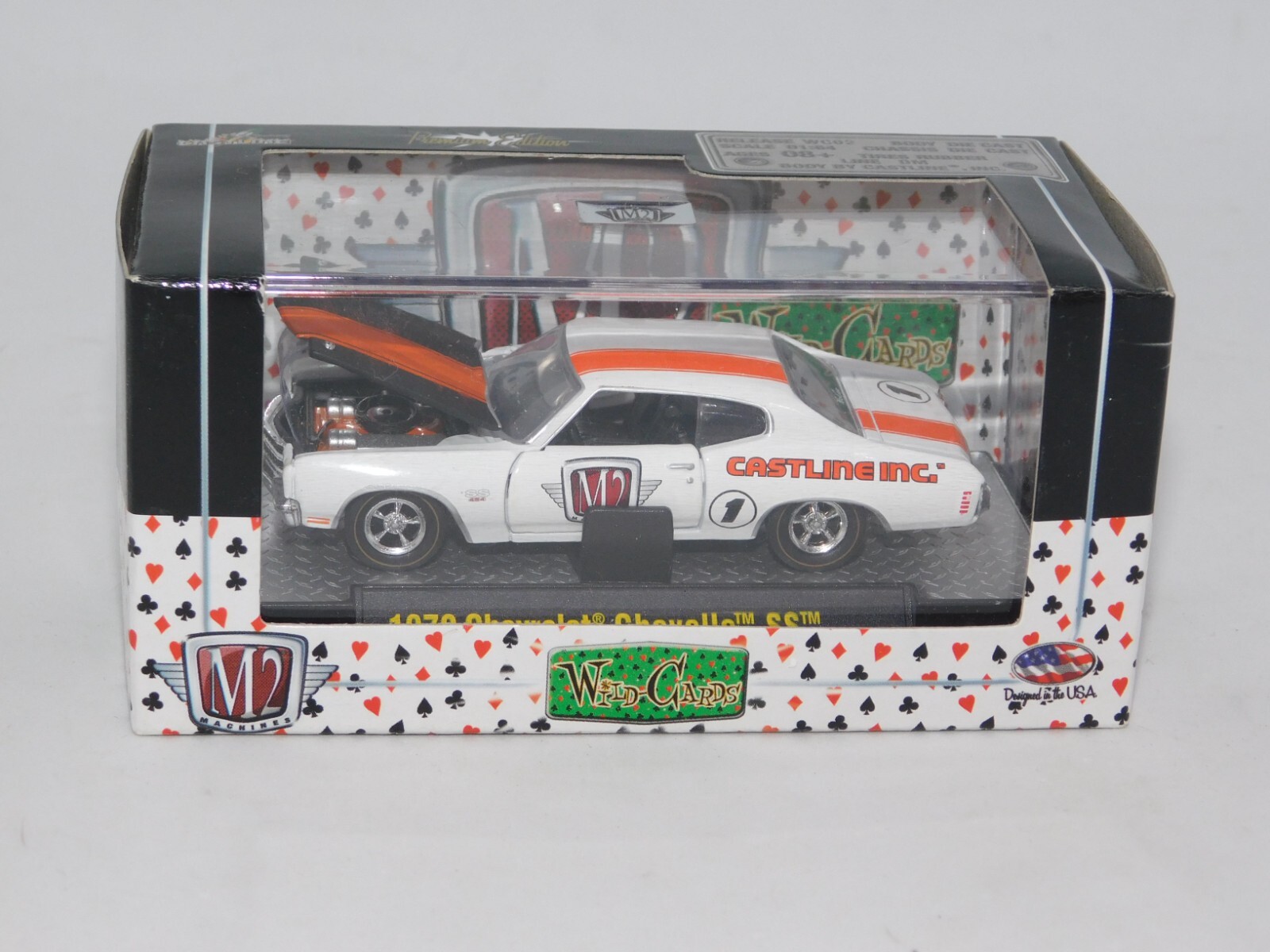 M2 Machines Wild Cards 1970 Chevrolet Chevelle SS 70 Racing Chevy white ...