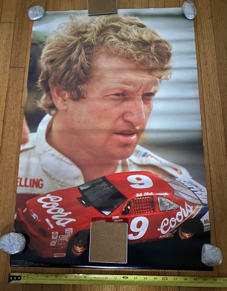Vintage 1980's NASCAR #8002 Bill Elliot Coors Original Poster 21"X 32 ...