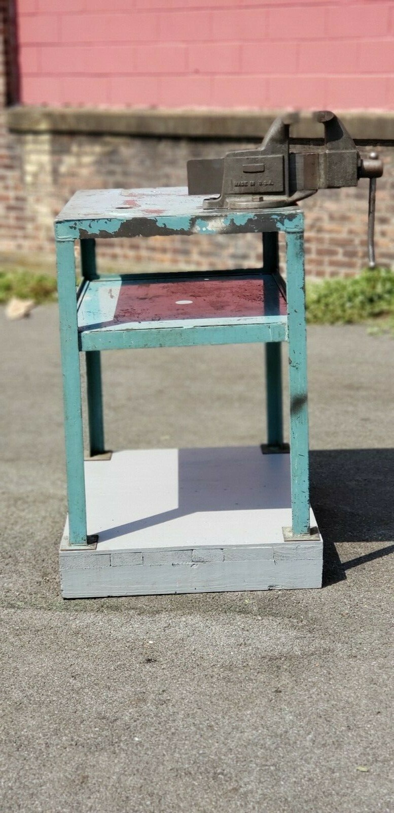 Table With Vise / Vice | eBay