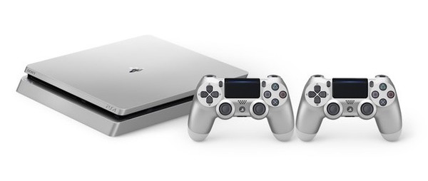 SONY PlayStation 4 Slim 500GB Console with 2 Controllers - Silver for ...