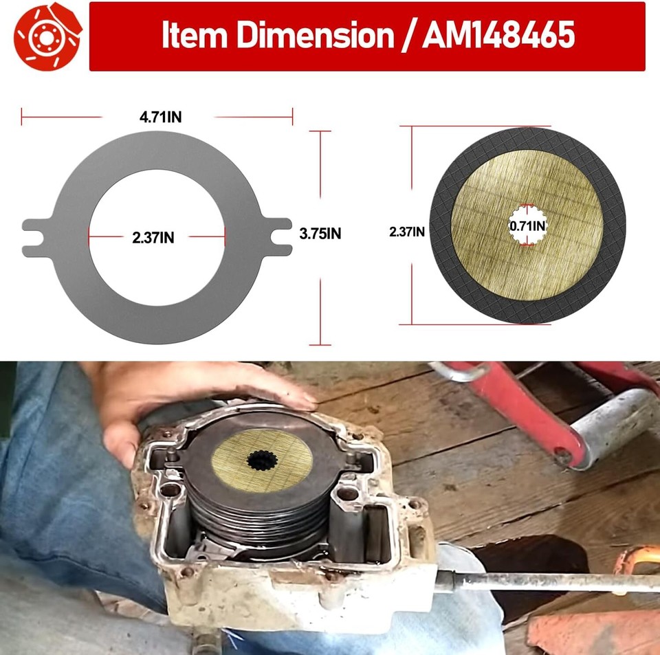 AM148465 Brake Kit Wet Park Brake Disk Kit For John-Deere XUV 625 855 ...