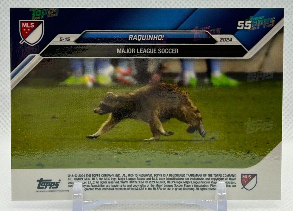 2024 Topps Now MLS- Raquinho #55- 4-Legged Friend Takes In Night Match ...
