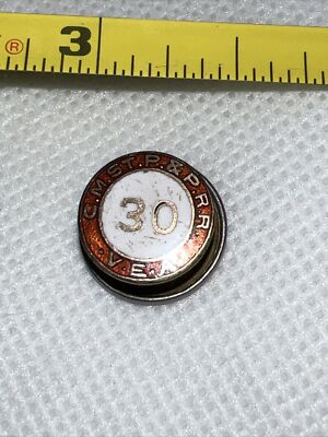 Chicago Milwaukee St Paul & Pacific Rail Road 30 year pin tie tack ...