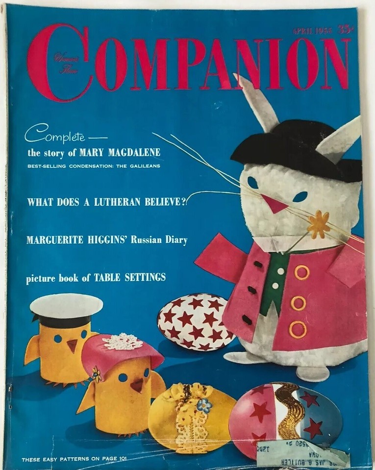 Vtg Easter Magazine Women's Home Companion April 1955 Crowell Collier ...