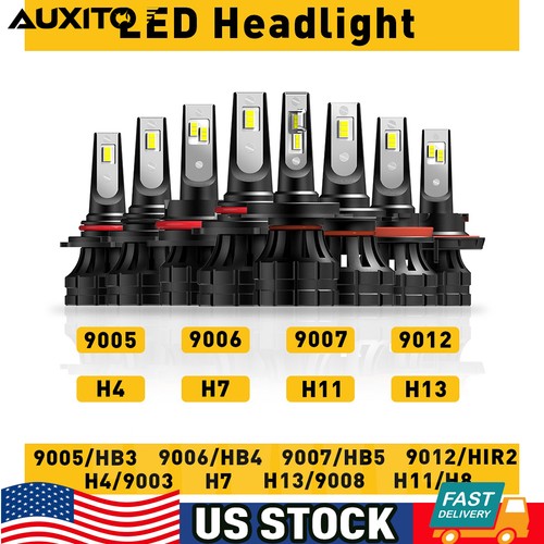 AUXITO H11 H7 H4 H13 9012 9007 9006 9005 LED Headlight Bulb High Low ...
