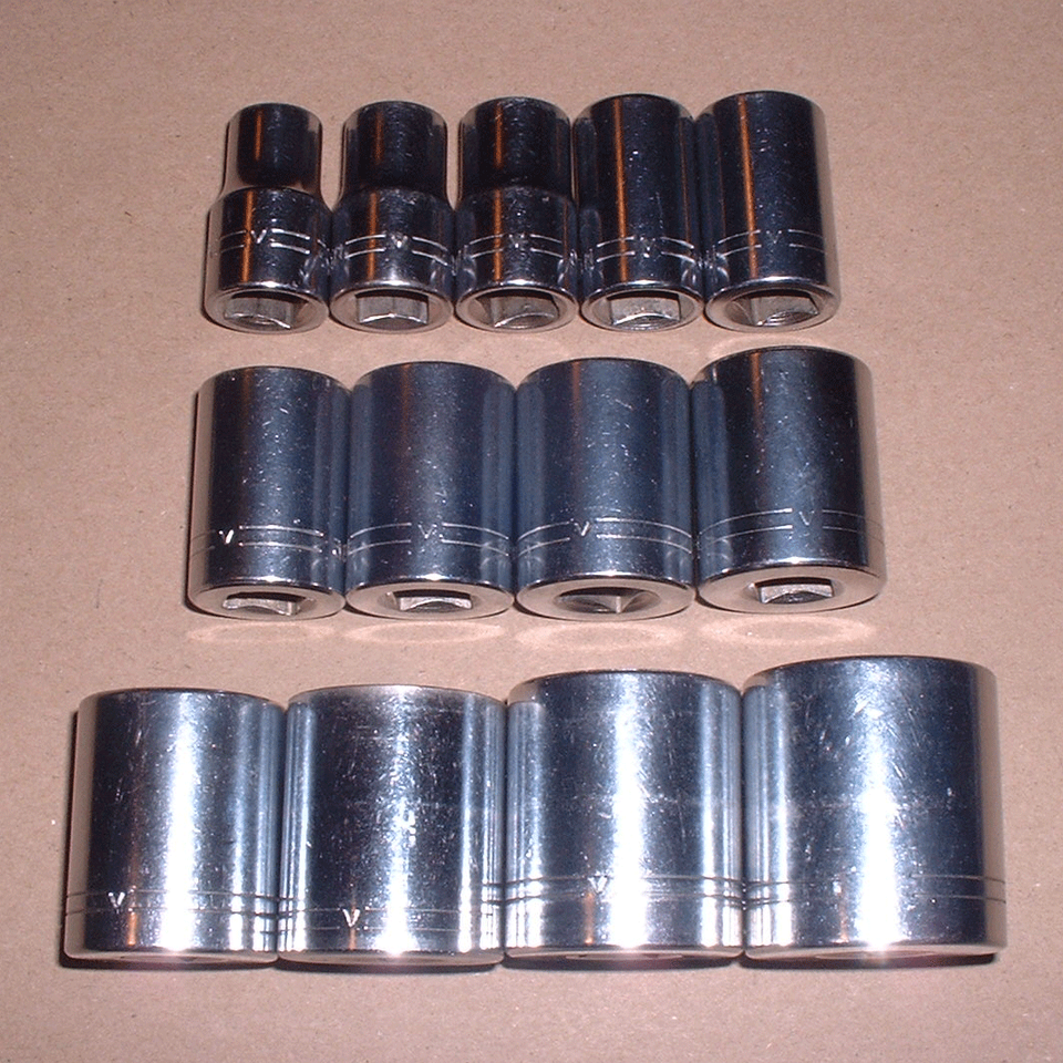 Vintage Craftsman 1/2 Drive Socket Set 9 KT 44093 in Steel Hip Roof ...