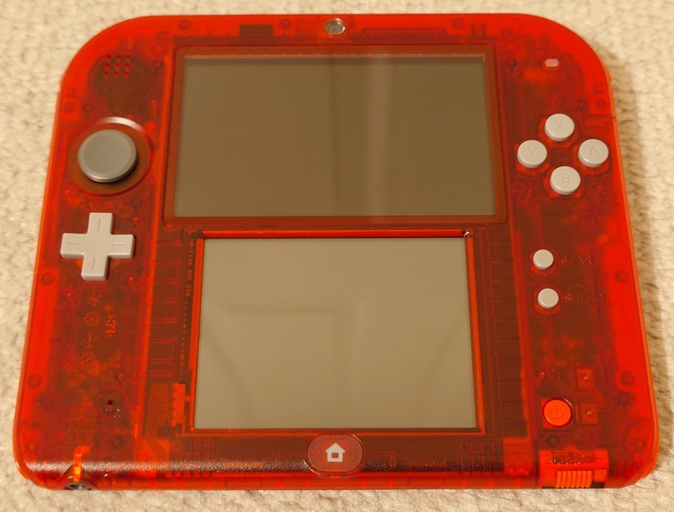 Pokemon Omega Ruby Nintendo 2DS Console Transparent Red Limited Edition ...