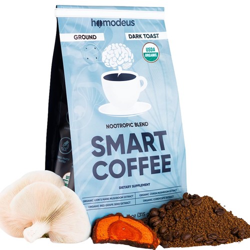 Homodeus Mushroom Coffee USDA Organic with Lions Mane Chaga Cordyceps ...