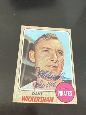Dave Wickersham 1968 Topps #288 Signed In Person Auto Autograph | eBay