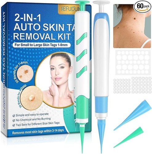 Skin Tag Remover Pens Kit, 2-in-1 for 1-9MM Size with 60Pcs Removal ...