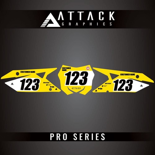 Attack Graphics Pro Series Number Plate Backgrounds For Suzuki RMZ450 ...