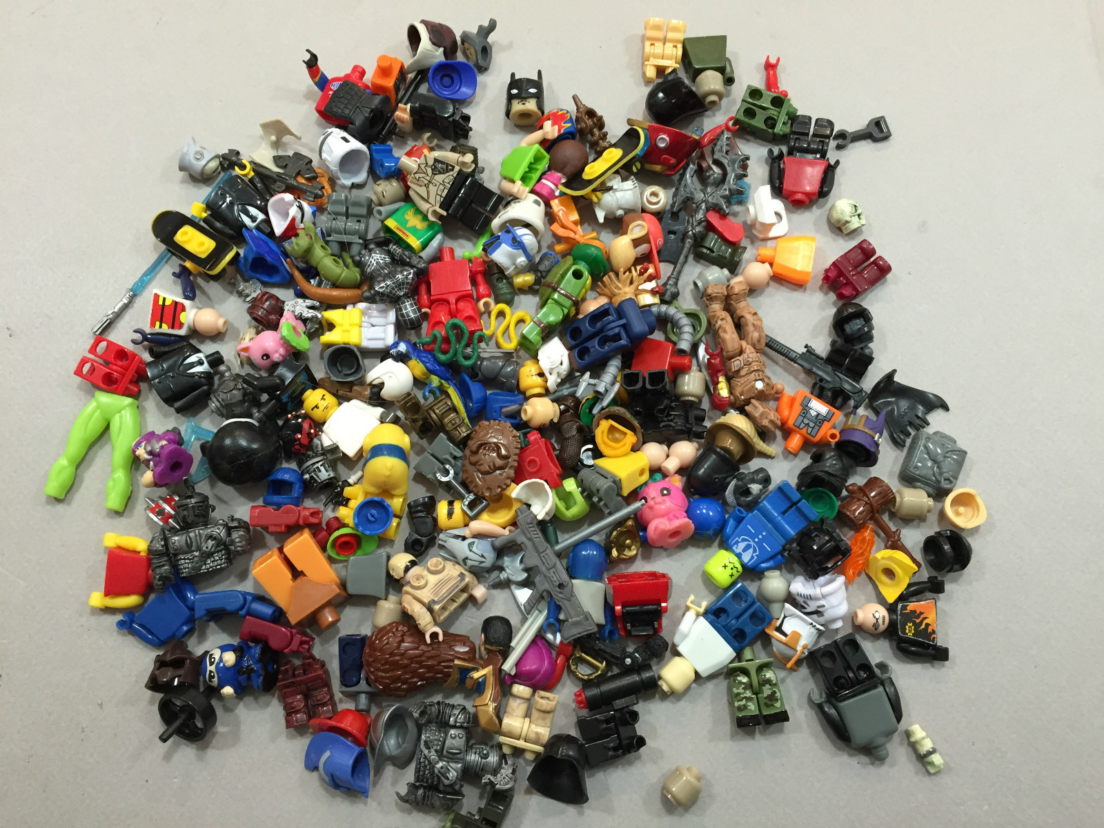8 Ounces of Non Lego Minifig Parts and Accessories Mega Bloks Heroes ...