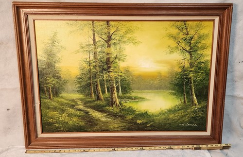 H. Cortez Oil On Canvas Nature Scene | eBay