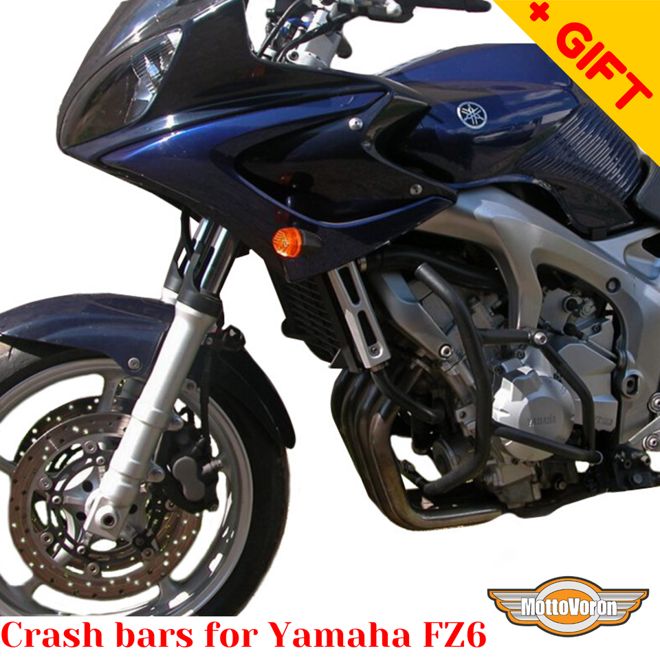 For Yamaha FZ6 crash bars FZ6 S2 engine guard FZ6 Fazer FZ6N, Bonus | eBay