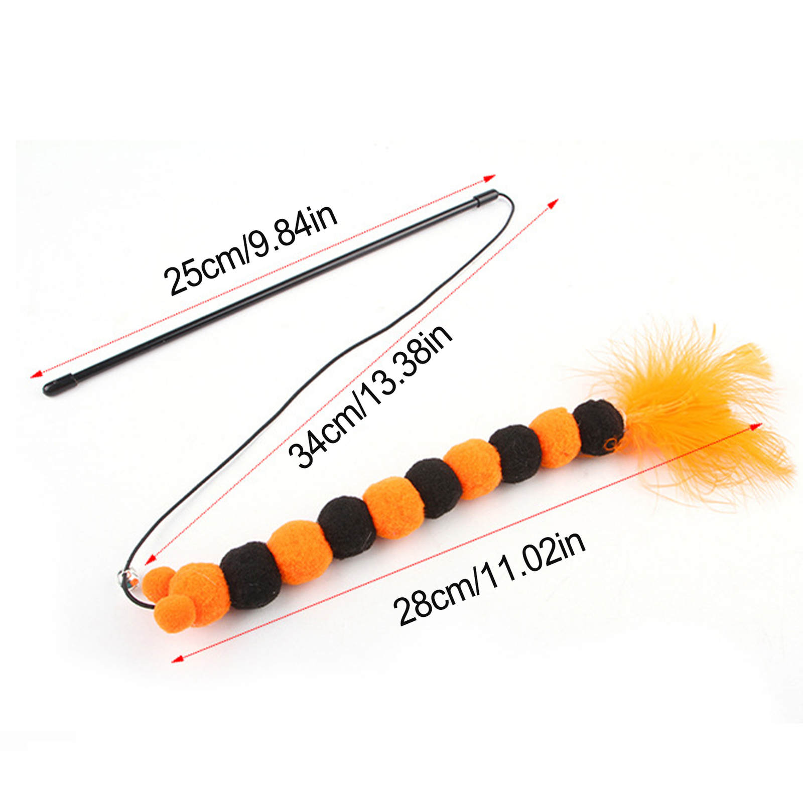 Multifunctional Cat Teaser Wand Feather Interactive Portable Pet ...