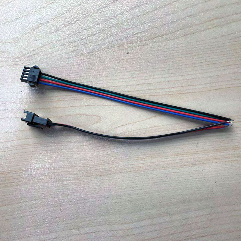 4PIN JST SM Plug Male to Female EL Wire LED Strip Light Cable Connector ...