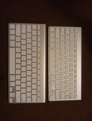 2 Genuine Apple Keyboard Model A1314 Wireless Bluetooth Both Pretested ...