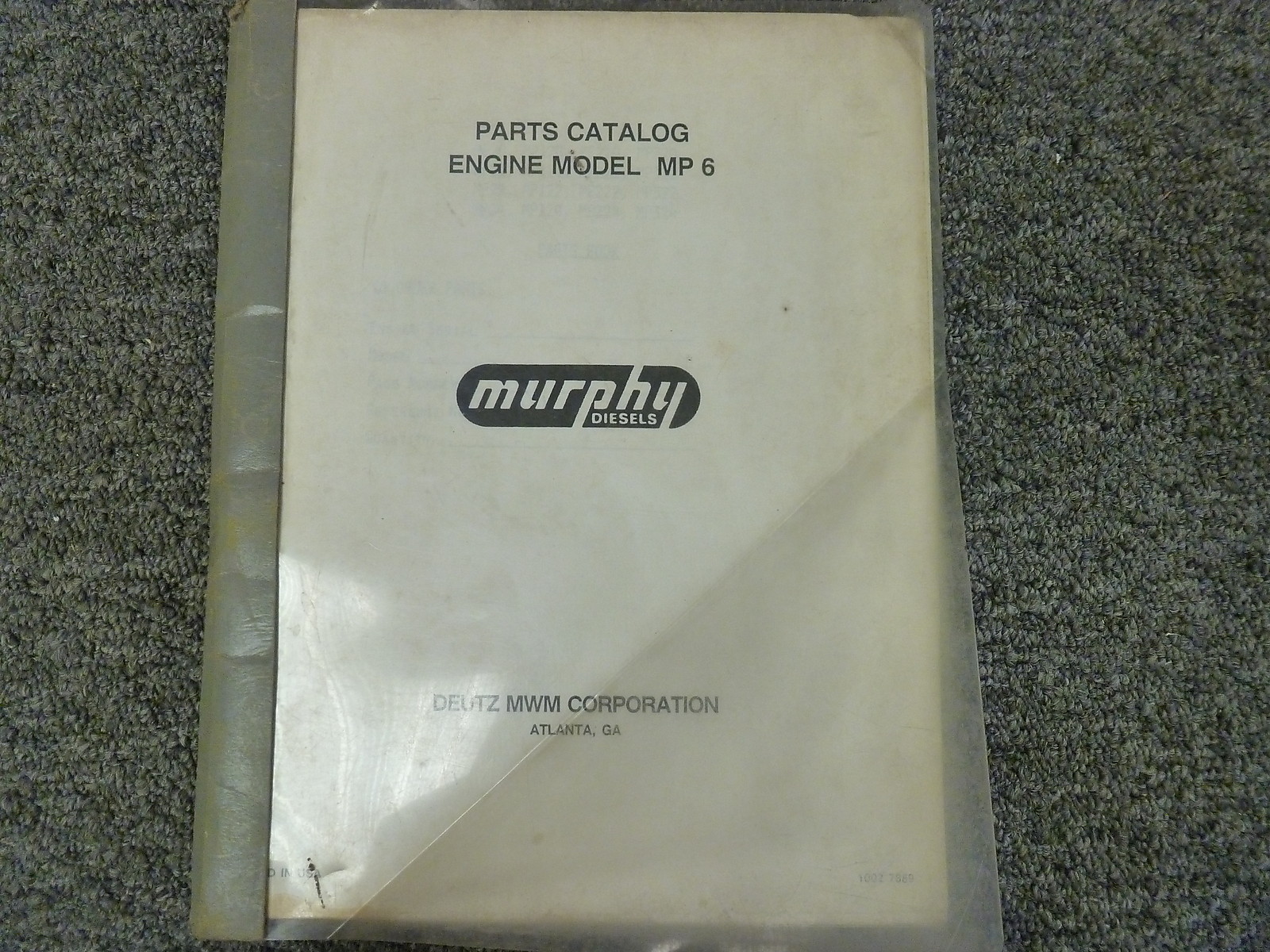 Murphy Diesels Models MP6 Engine Parts Catalog Manual Book xz | eBay