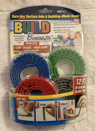 Build Bonanza Block, Peel And Stick Tape Building For Compatible Block ...