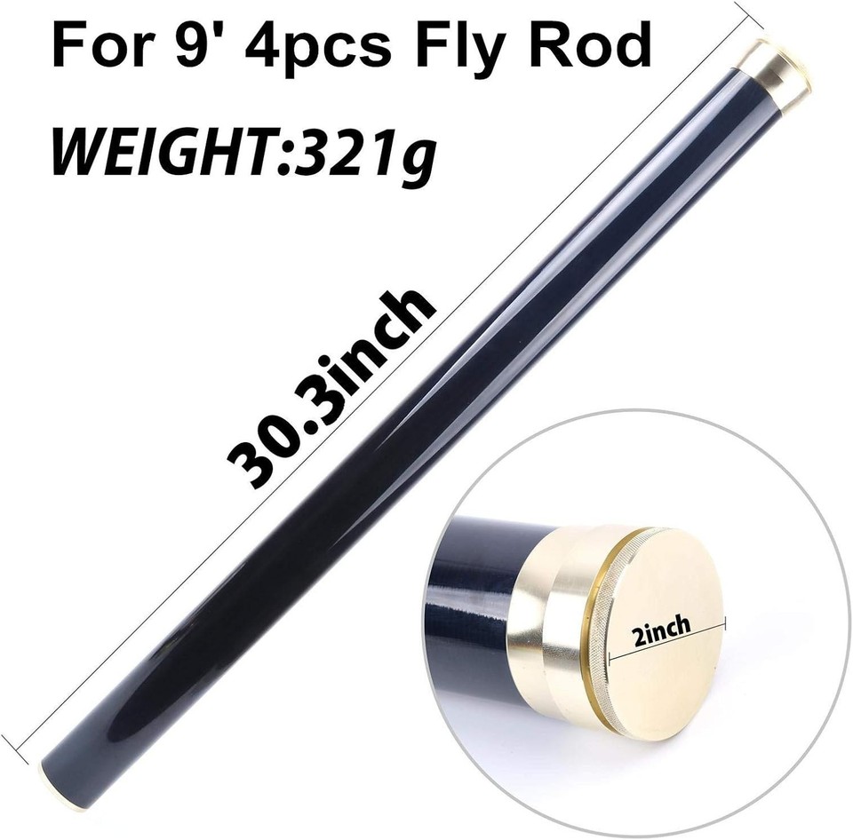 Maxcatch Carbon Fiber Fly Fishing Rod Travel Tube(Case) with Aluminum ...