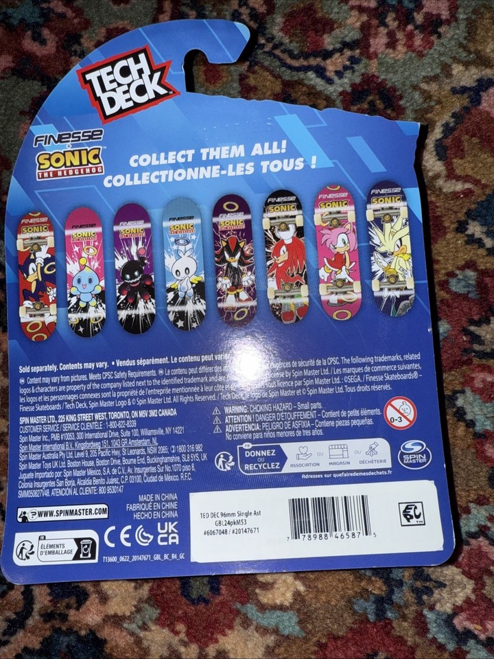 Tech Deck Finesse + Sonic The Hedgehog Fingerboard (Shadow Purple ...