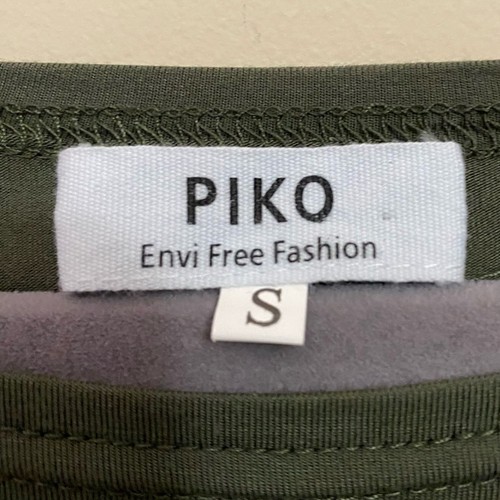 PIKO Oversized Top Size Small Olive Green Dropped Shoulder Pullover | eBay