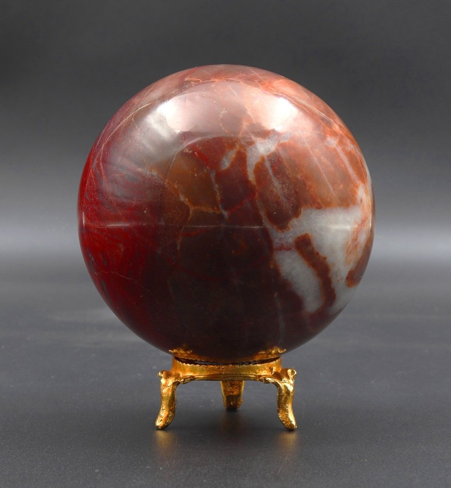 75MM Red Brecciated Jasper Ball Chakra Balance Crystal Healing Gemstone ...