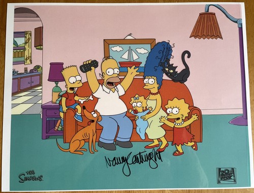 BART Nancy Cartwright Autographed THE SIMPSONS Family Animation Sericel ...